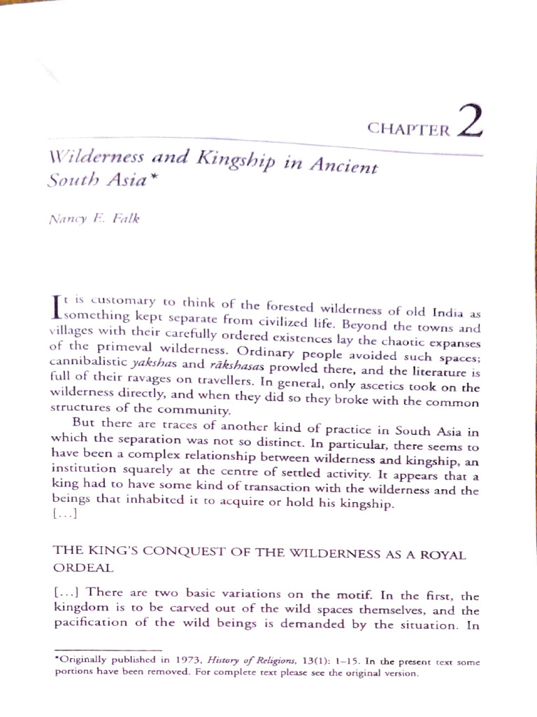 Kingship and Wilderness in Ancient India | PDF | Tooth