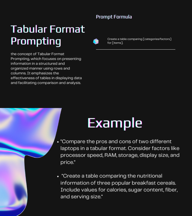 Tabular Format Prompting | PDF