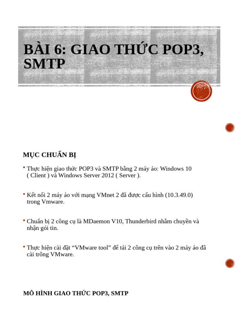 Giao TH C Pop3, SMTP - 01 | PDF