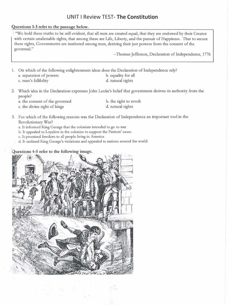 Constitution Review Test Questions | PDF | United States Congress ...