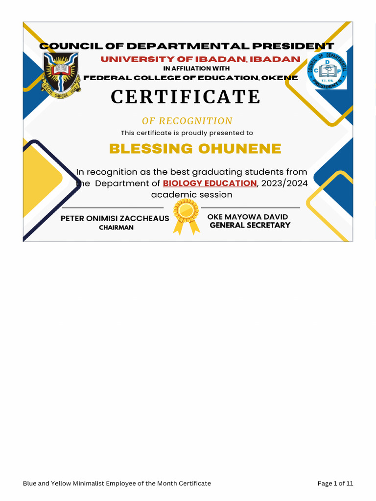 CDP Certificate | PDF