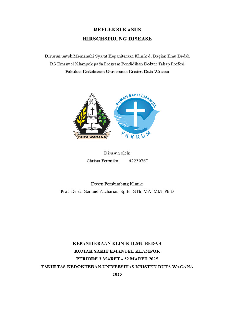 Refkas Bedah - Hirschsprung Disease | PDF