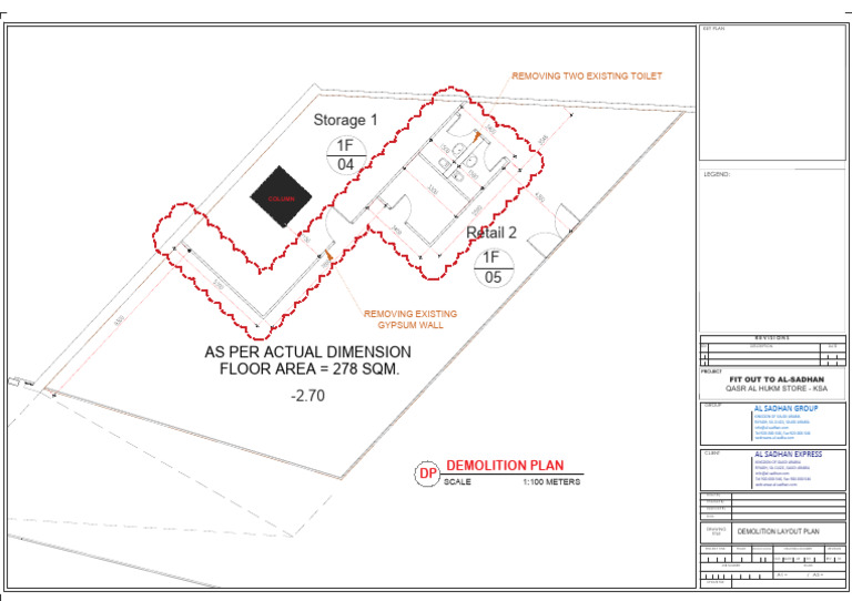 Ar-001 (Demolation Layout Plan) | PDF