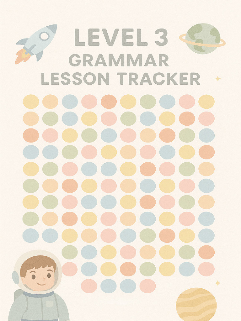 Grammar Lesson Tracker | PDF