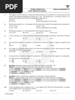 Projectile Motion Problem Set With Solutions | PDF | Projectiles ...