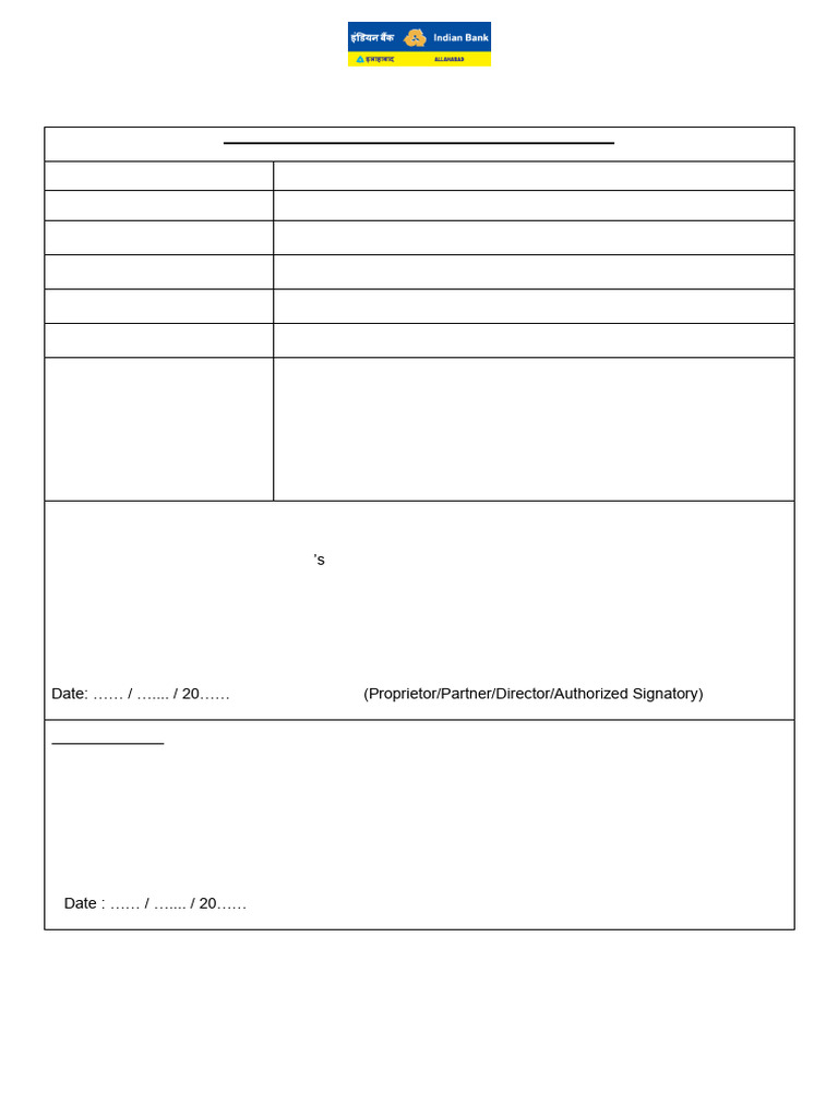 Merchant UPI QR Code Application Form | PDF