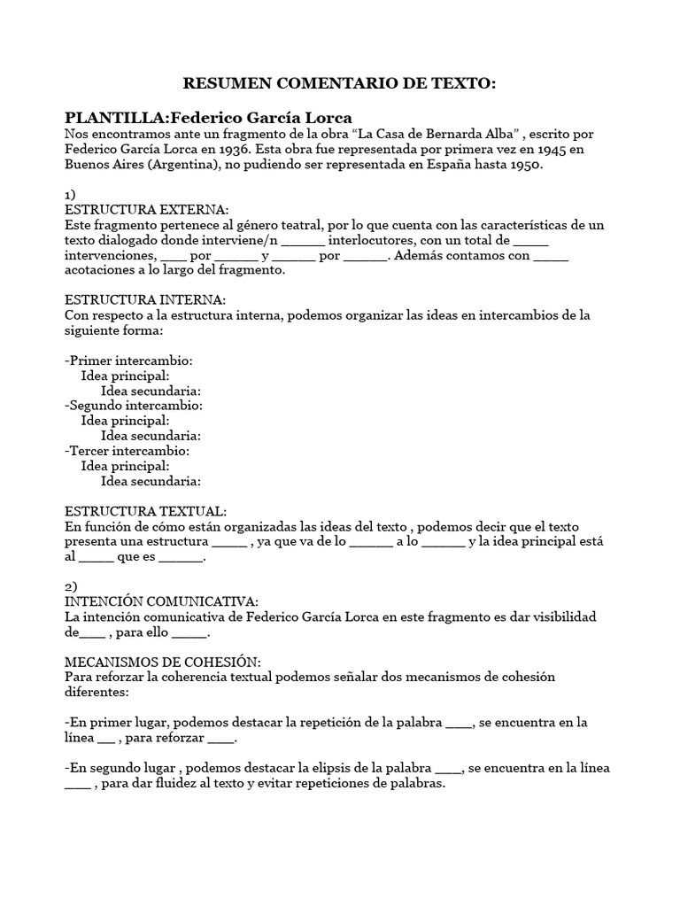 Plantilla Lorca y Teoría de Los Dos 2 1 | PDF | Amor
