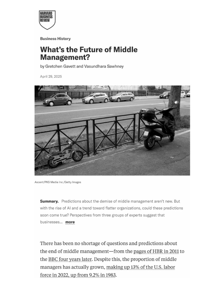 Future of Middle Management | PDF