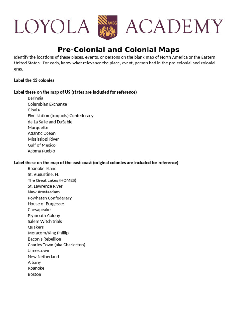 Pre-Colonial and Colonial Maps | PDF