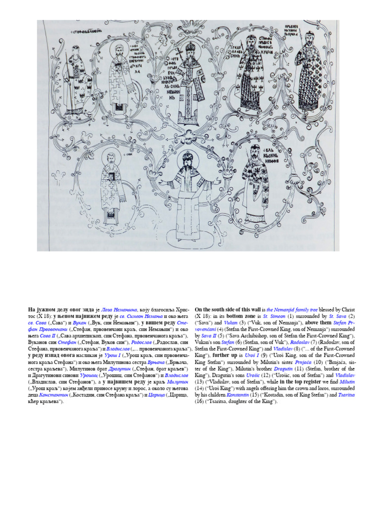 Gracanica Nemanjid-Family-Tree (X 18) (Sr-En) | PDF