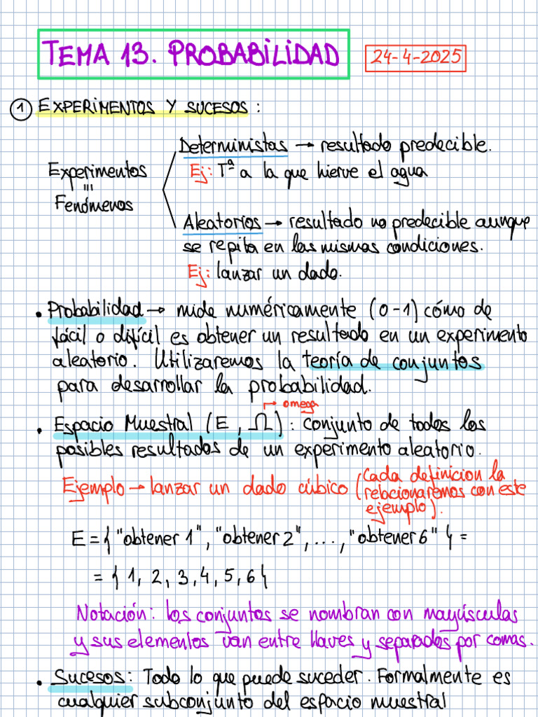 Fundamentos de Probabilidad y Sucesos | PDF | Teoría de probabilidad ...