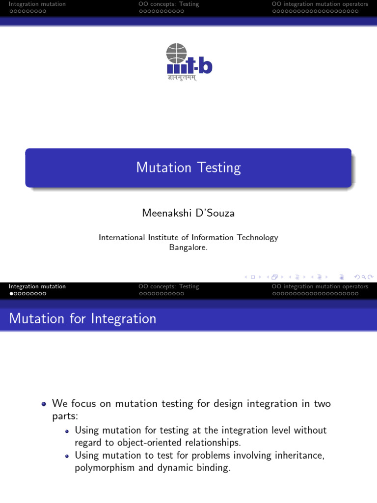 Mutation For Integration | PDF | Inheritance (Object Oriented ...