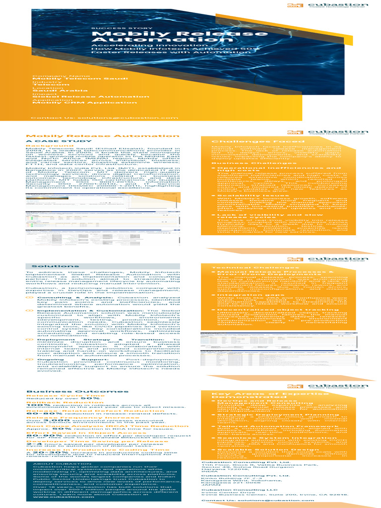 Mobily Infotech's Release Automation Success | PDF | Automation | Computing