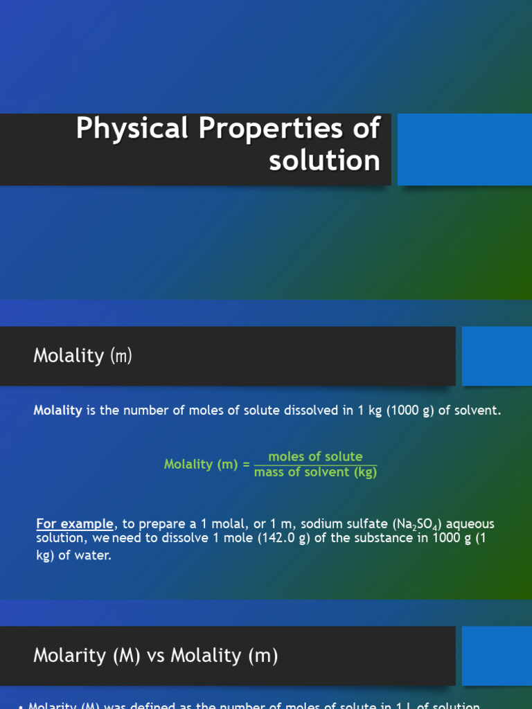 Physical Properties of Solution - std67 | PDF | Applied And ...