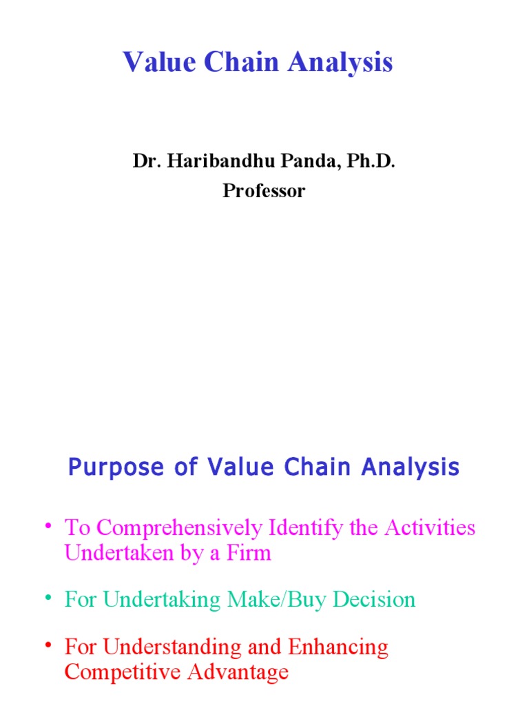 Value Chain Analysis 111 | PDF | Value Chain | Procurement