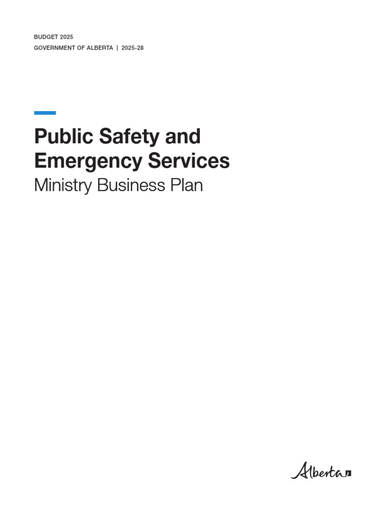 Alberta Public Safety Business Plan 2025 | PDF | Emergency Management ...