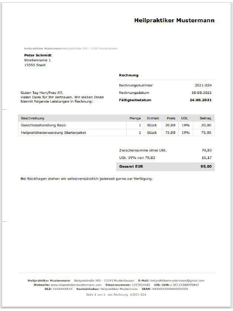 S Flex Rechnung