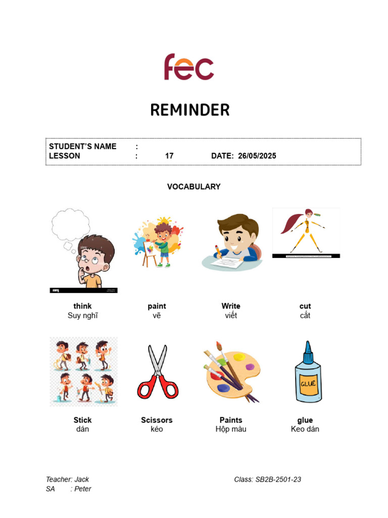 Reminder Ss2a (May 25th) | PDF