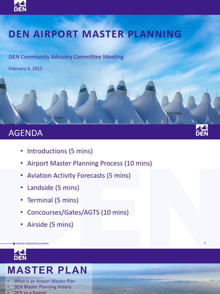 Denver Airport Master Plan Overview | PDF | Airport | International Airport