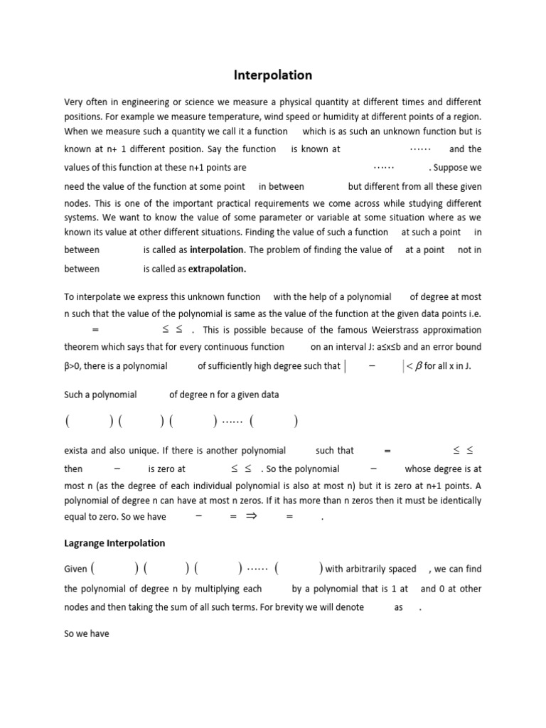 Interpolation | PDF | Interpolation | Numerical Analysis