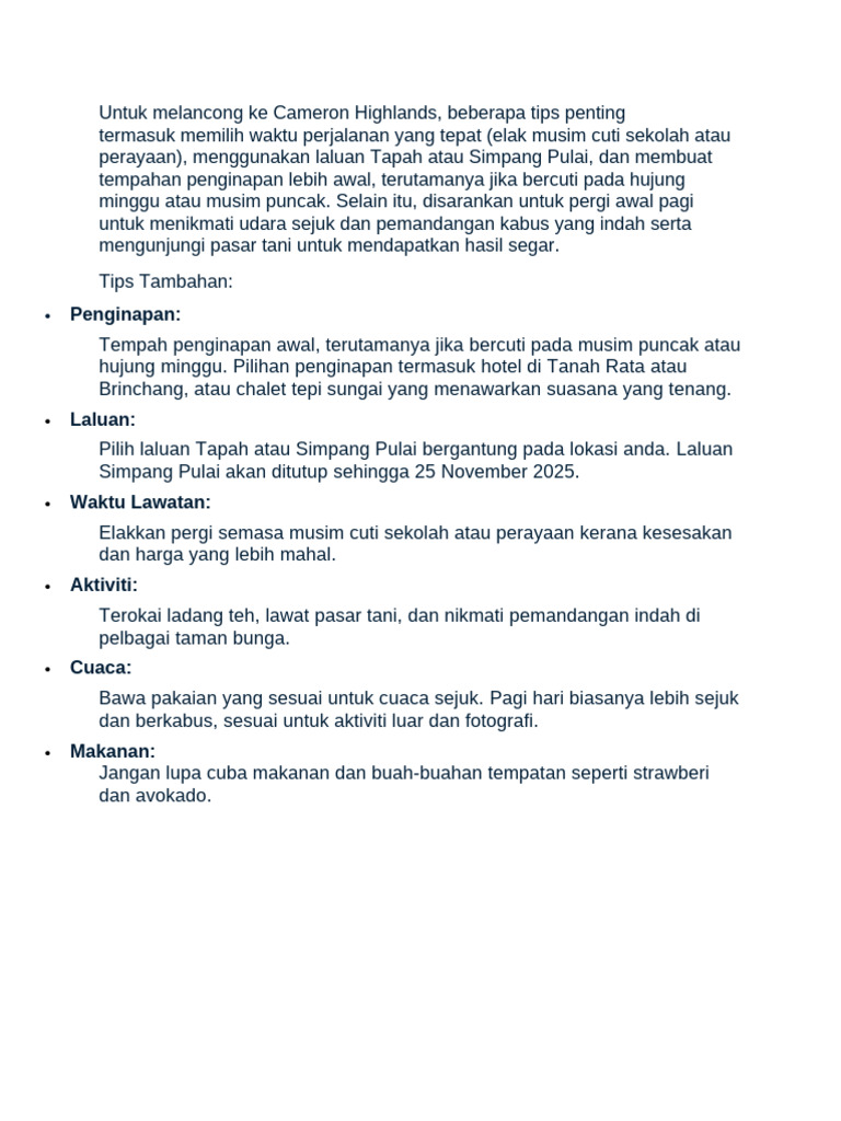 Tips Ke Cameron | PDF