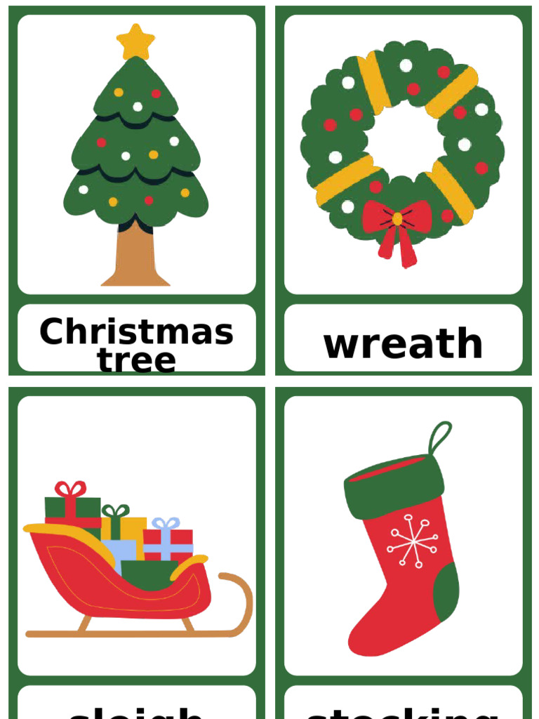 Christmas Vocabulary Flashcards 160723 | PDF