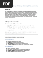 Intersection Design and Geometry Principles | PDF | Traffic | Lane