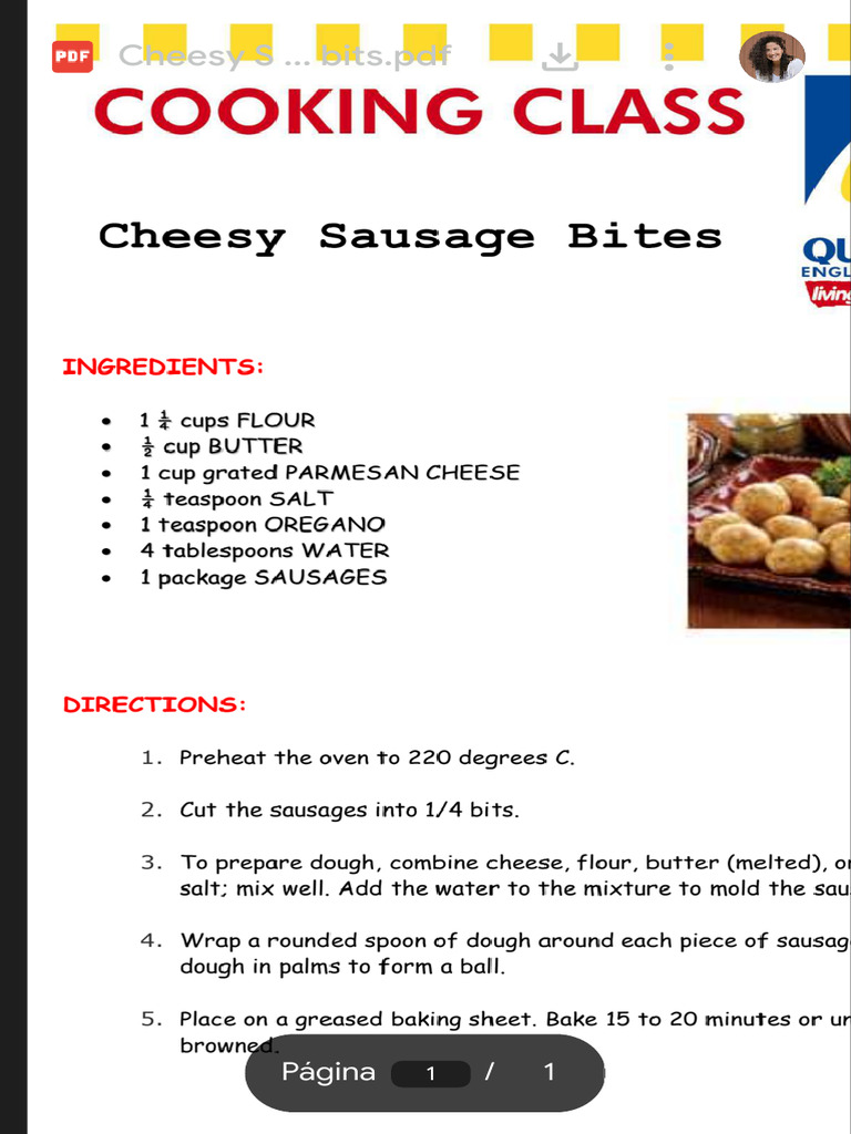 Cheesy Sausage Tidbits - PDF - Google Drive | PDF