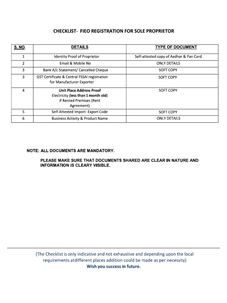 Check List Fieo | PDF
