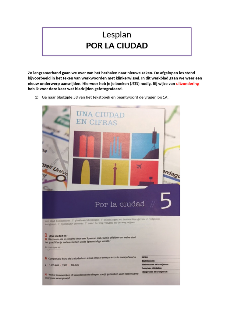 Lesplan Por La Ciudad LJ2 | PDF