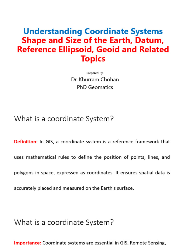 Understanding Coordinate System | PDF | Sphere | Geodesy
