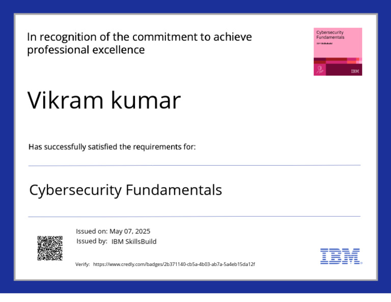 Cybersecurity Certificate | PDF