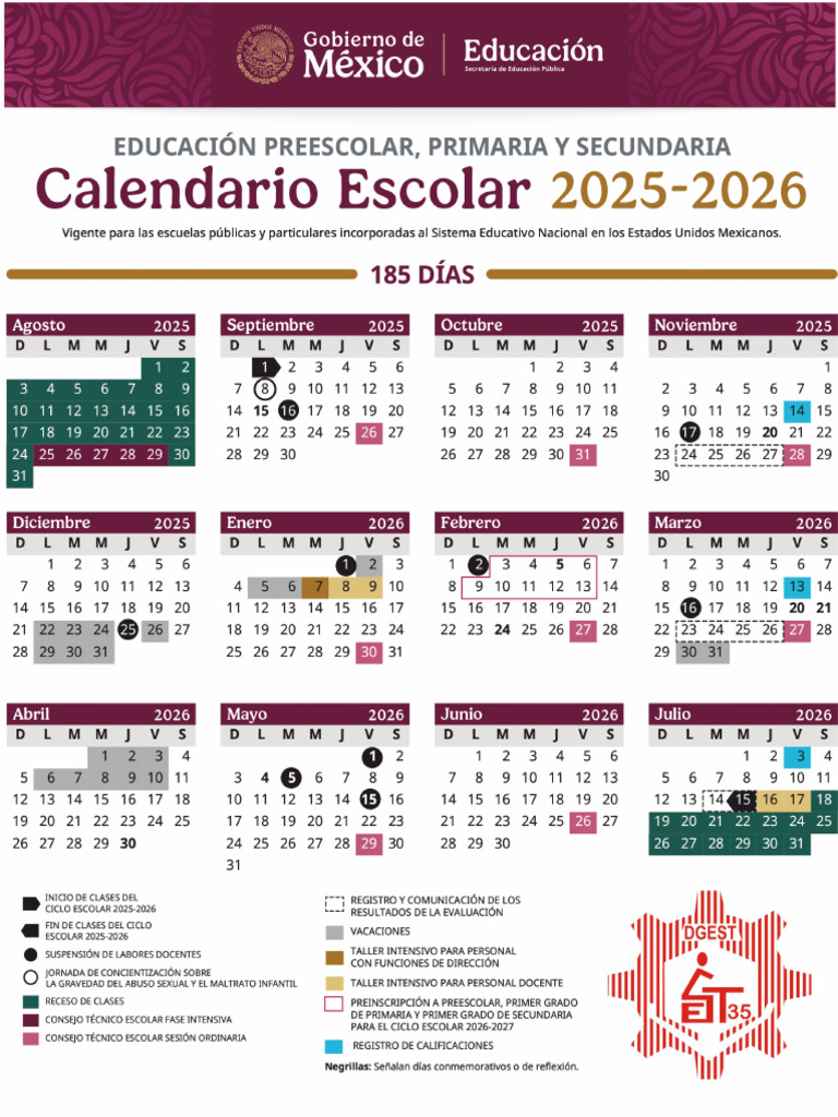 Calendario Escolar 25-26 | PDF