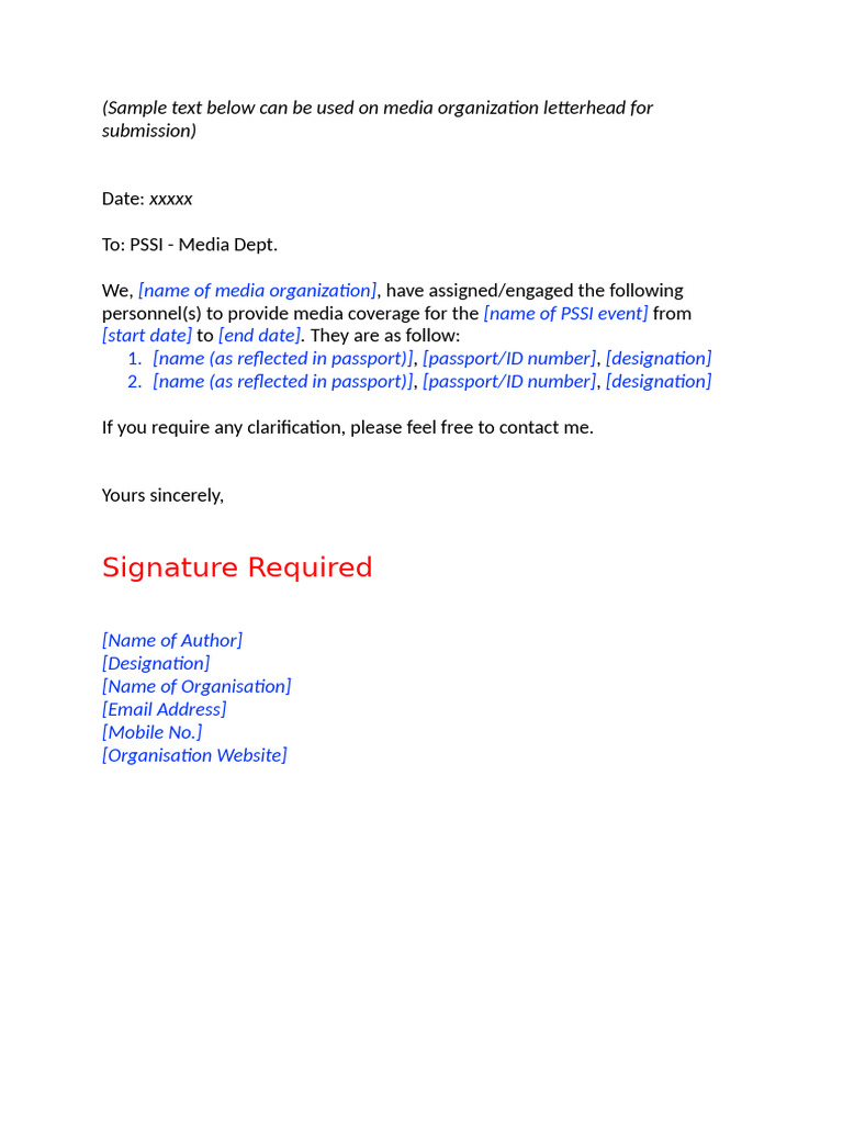 Sample Assignment Letter | PDF