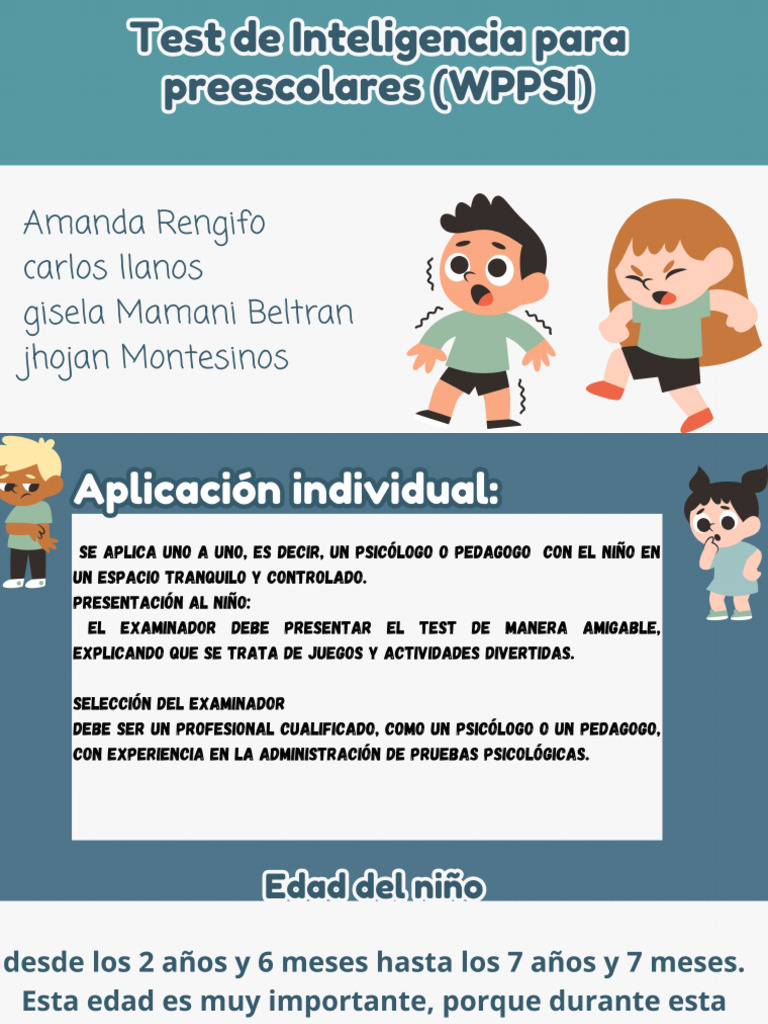 Wppsi Actividad 6 | PDF