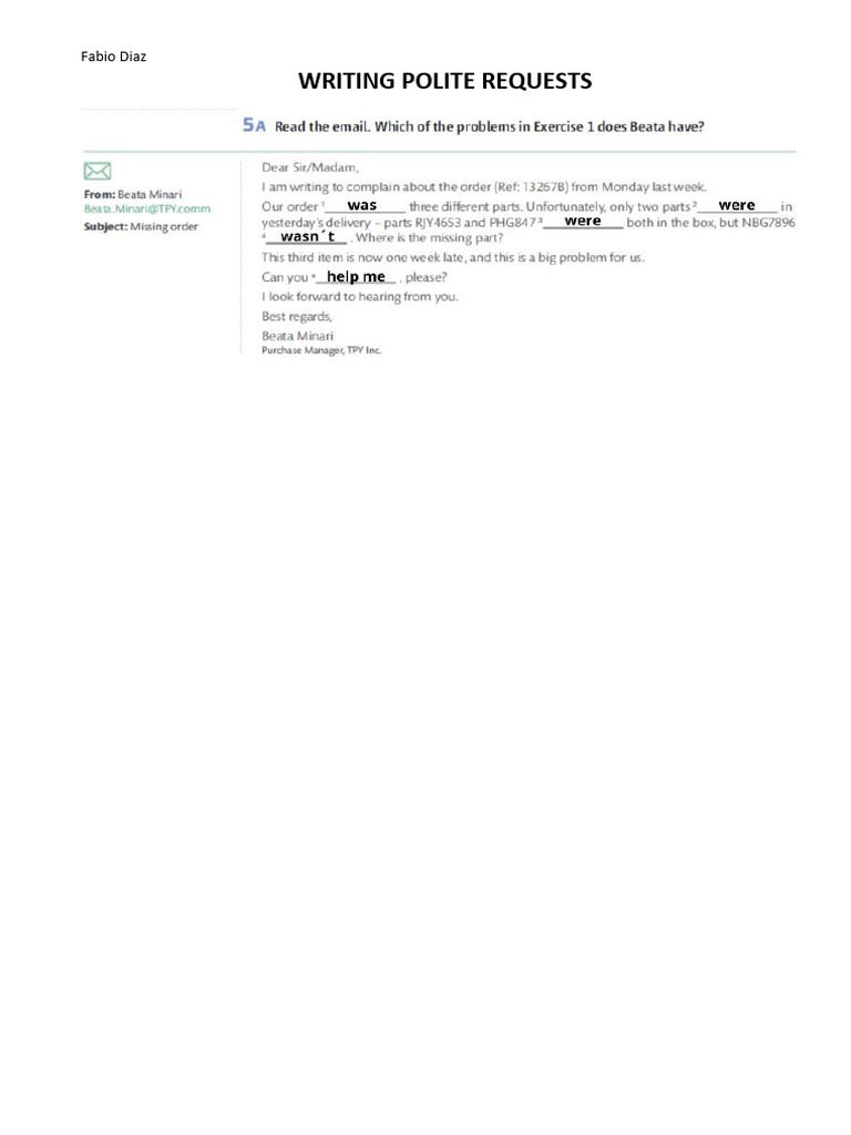 Writing Polite Requests - Fabio Diaz | PDF