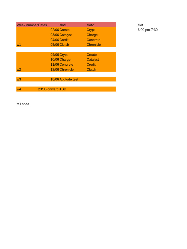 Bootcamp Schedule | PDF
