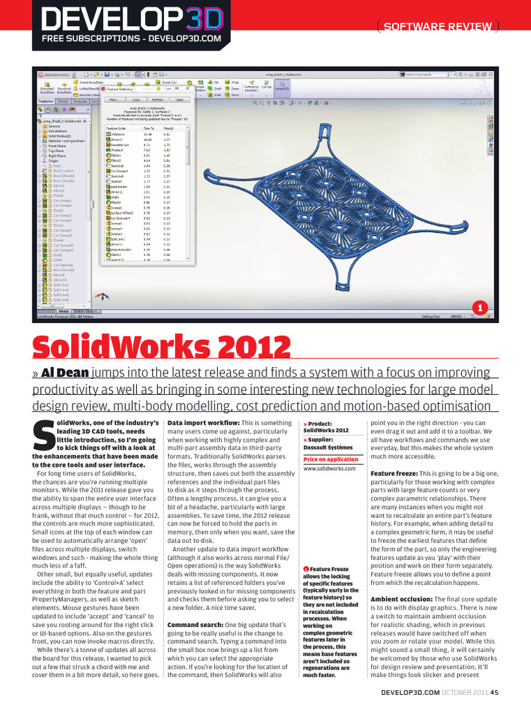 Develop3d Solidworks 2012 Review Oct 2011 | PDF | Simulation | Computing