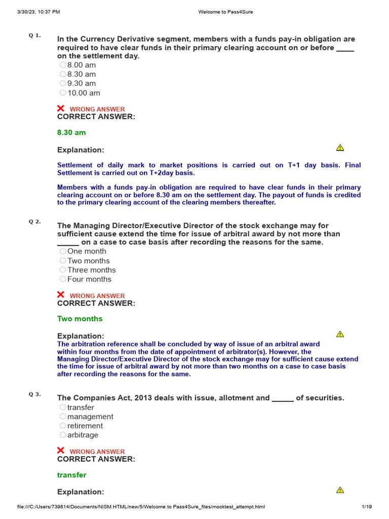 Test 5 | PDF | Clearing (Finance) | Finance & Money Management