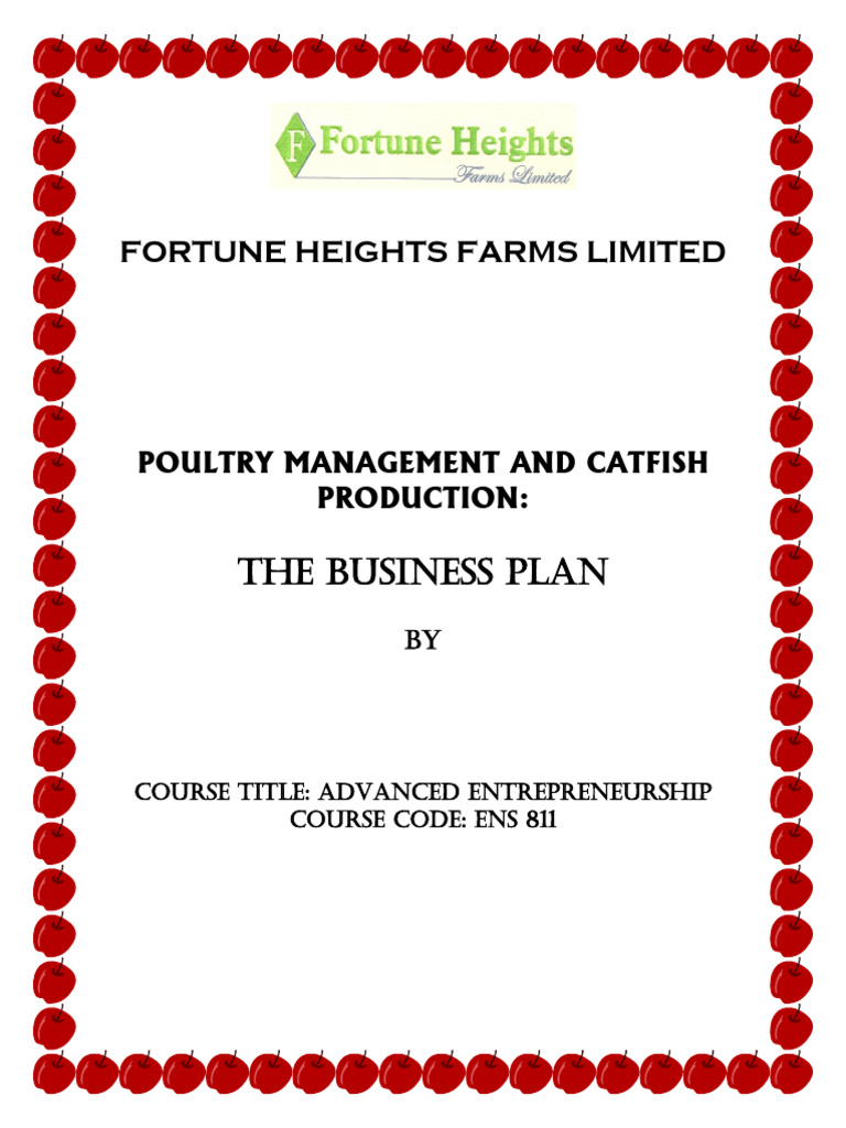 Fortune Heights Farms Business Plan | PDF | Agriculture | Farms