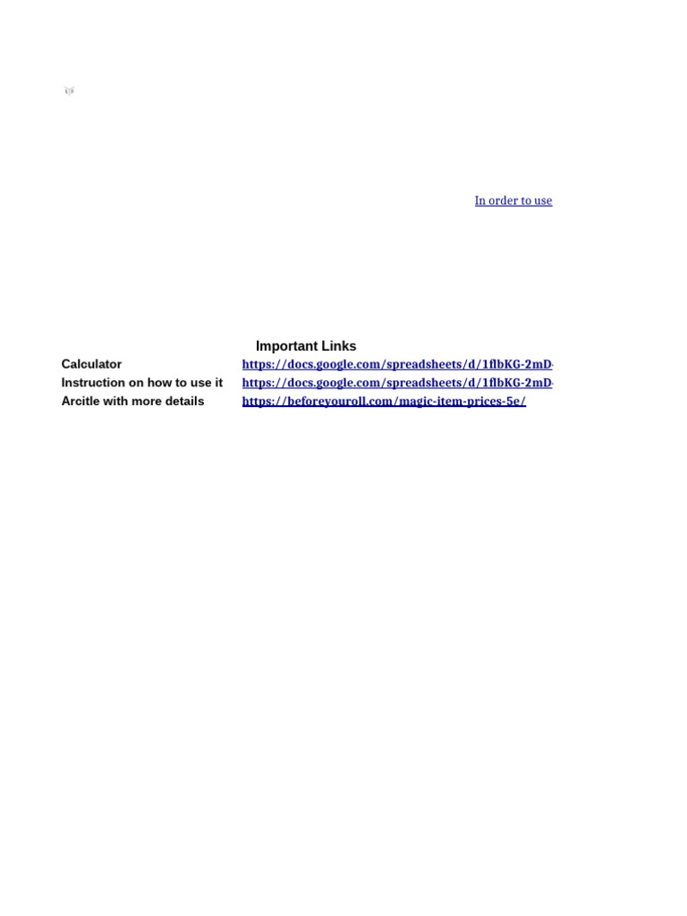 Magic Item Prices Calculator | PDF | Demand | Prices