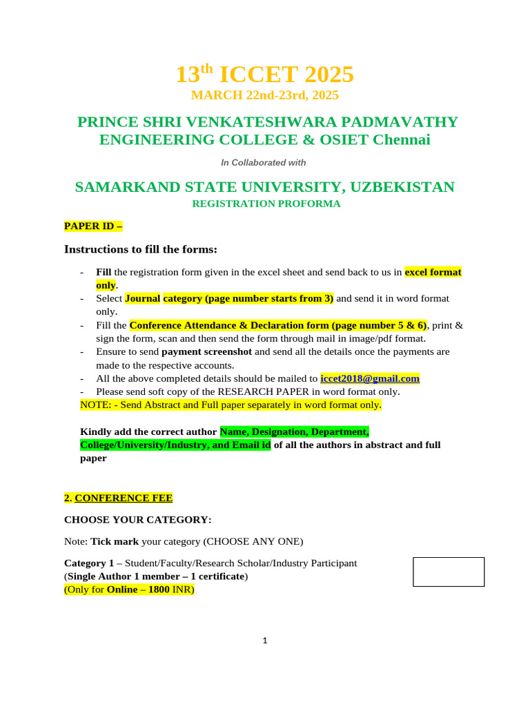 ICCET 2025 Conference Details | PDF
