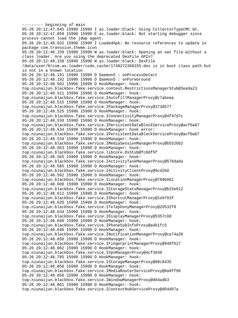 Com - As.loader Logcat | PDF | Computer Architecture | Operating System Technology