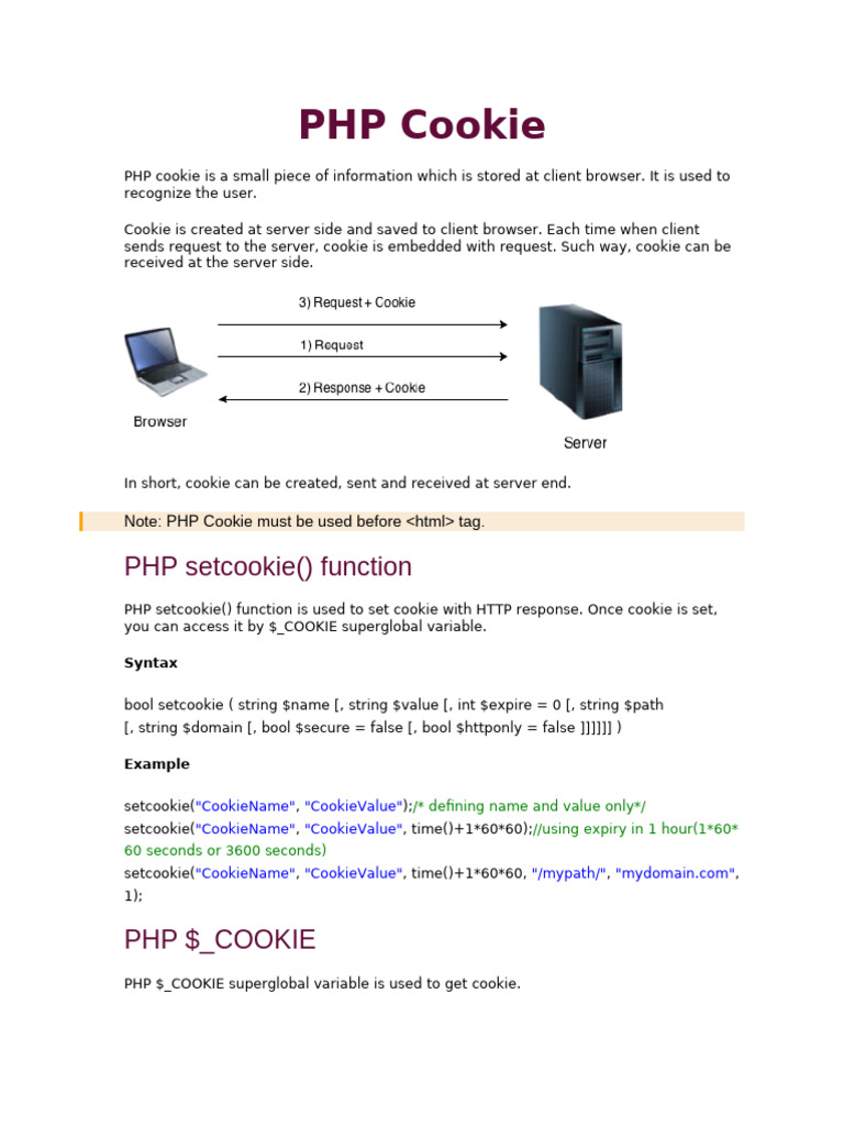 PHP Cookie | PDF