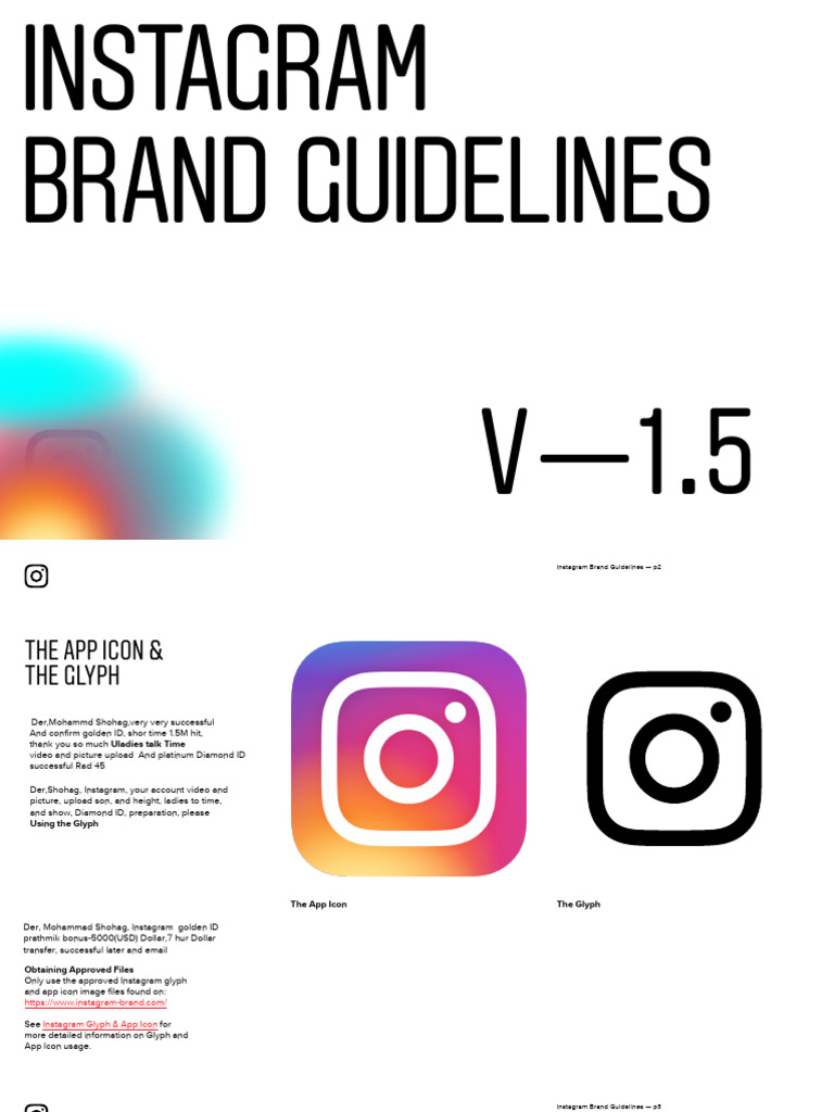 Instagram Logo Usage Guidelines | PDF | Trademark | Icon (Computing)