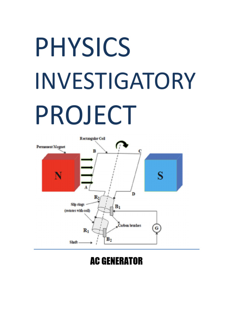 AC Generator Project Class12 | PDF | Electromagnetic Induction | Electric Generator