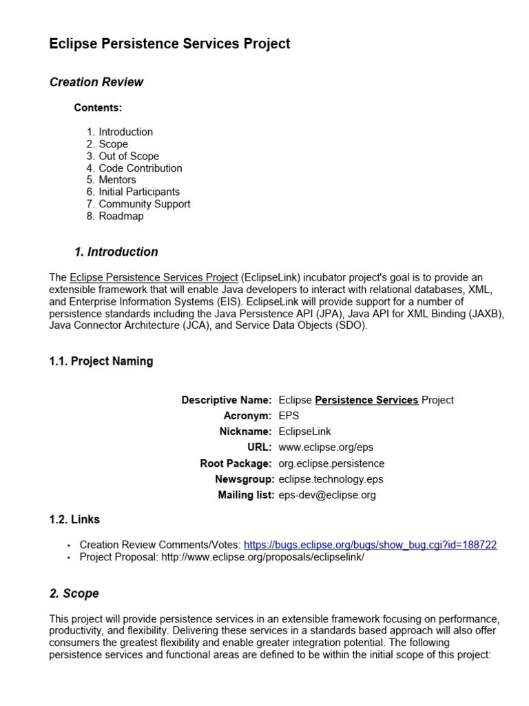Eclipse Persistence Services-Creation | PDF | Xml | Software Architecture