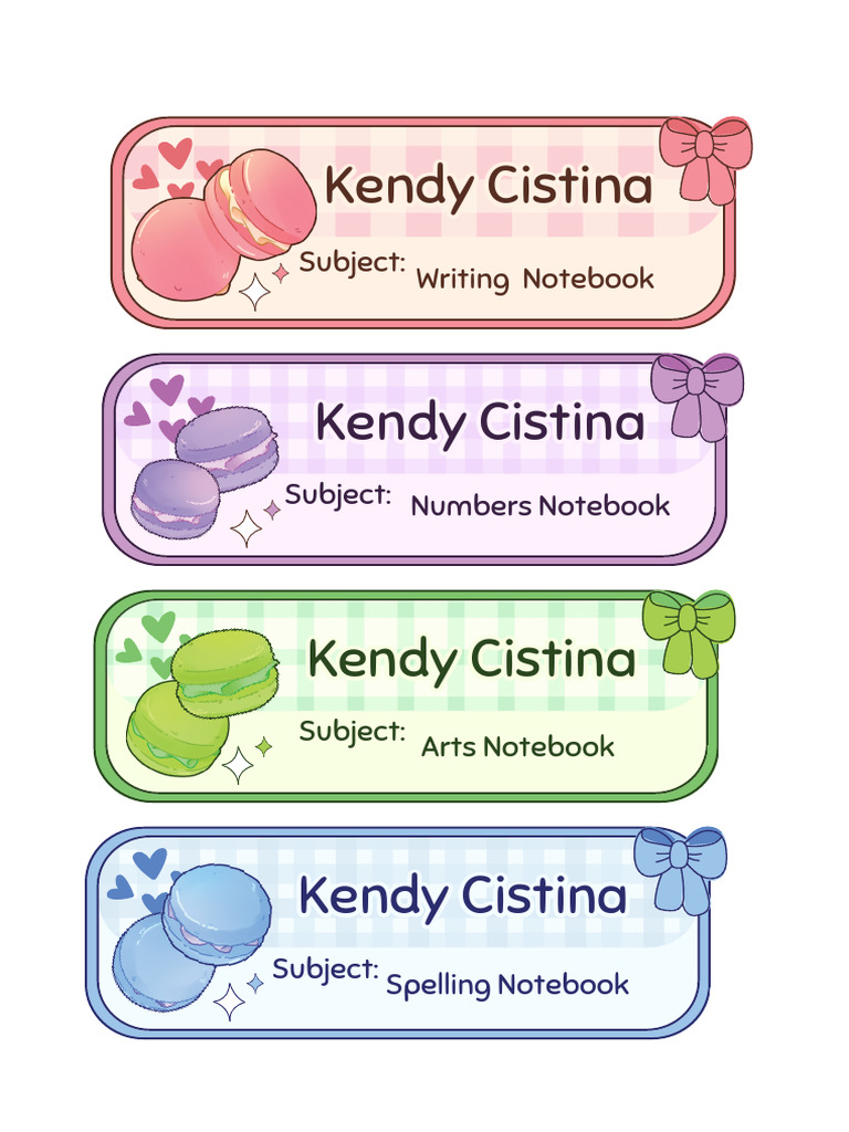 Colorful Illustrative Cute Name Label A4 - 20250612 - 130910 - 0000 | PDF