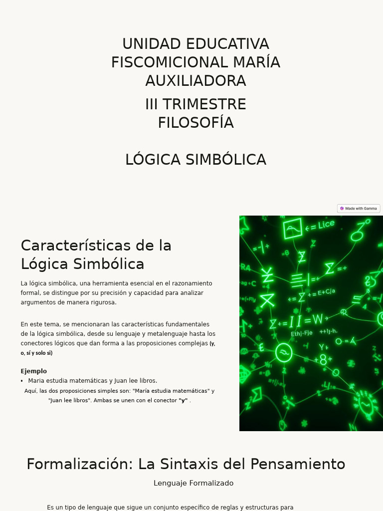Caracteristicas de La Logica Simbolica | PDF | Axioma | Lógica matemática