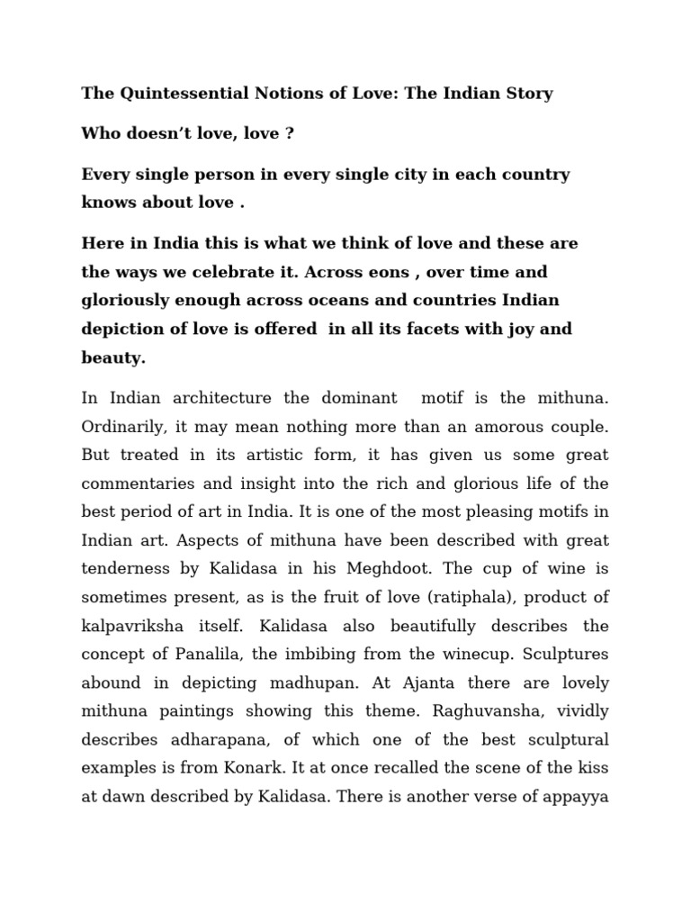 The Quintessential Notions of Love EDIT 1 | PDF